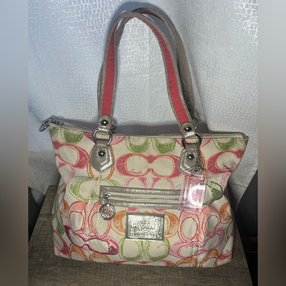 Coach Poppy Dream Signature Tote - Gem